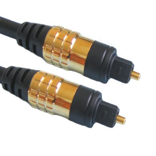 Quality 5m Digital Optical Audio Cable - With Gold Shells | Cables4all