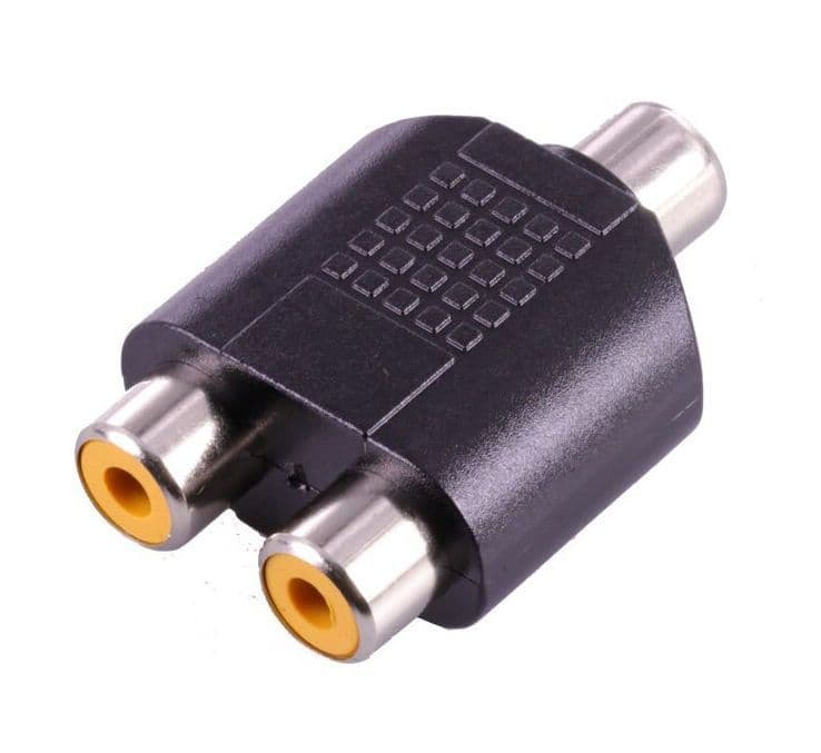 RCA Phono Splitter / Female RCA Adaptor - 2 into 1