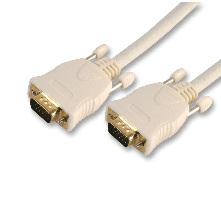 10m VGA Cable - White with Male to Male VGA Plugs | Cables 4 ALL