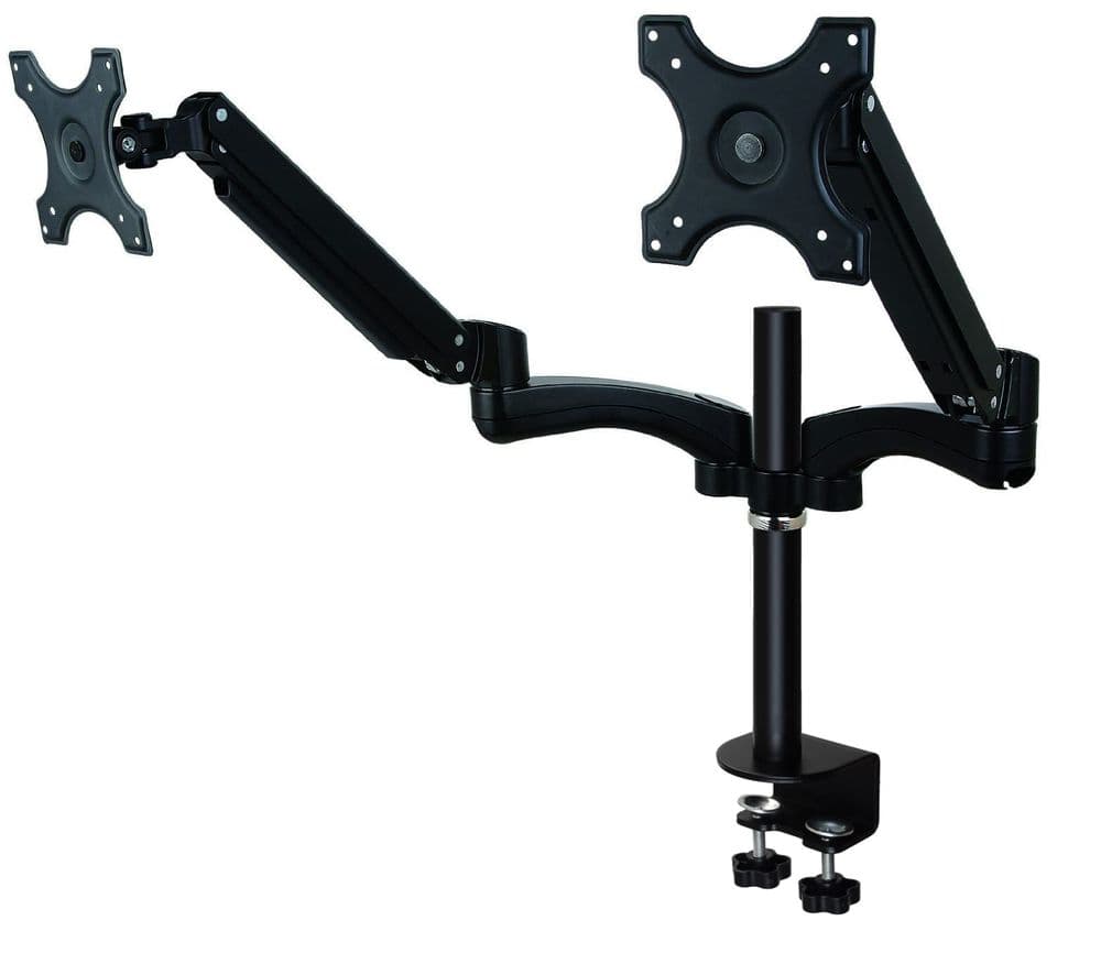 Twin Monitor Desk Stand (Gas Spring) Dual Monitor Arm | Cables 4 ALL