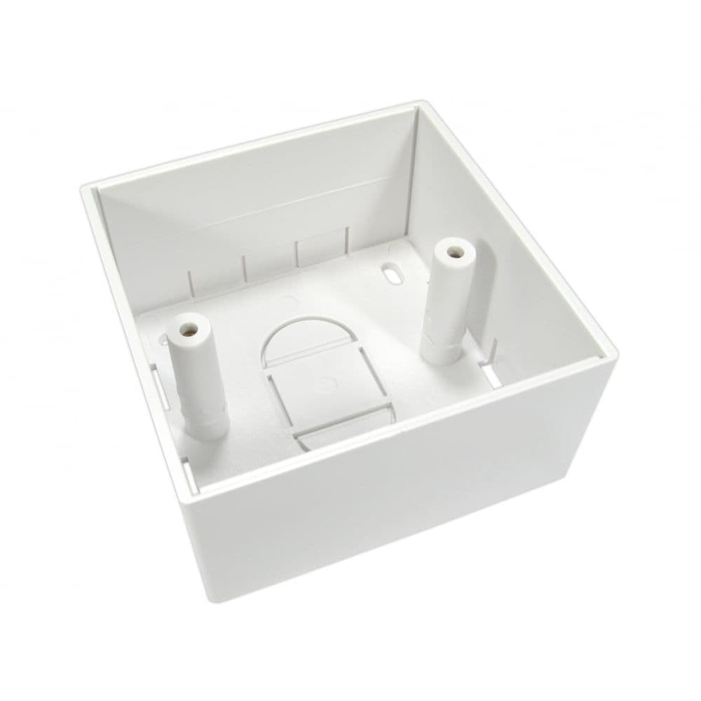 White Plastic 1 Gang Electrical Back Box 45mm Depth
