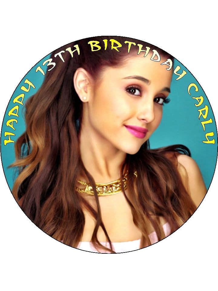 7 5 Ariana Grande Personalised Edible Icing Or Wafer Paper Cake Top Topper