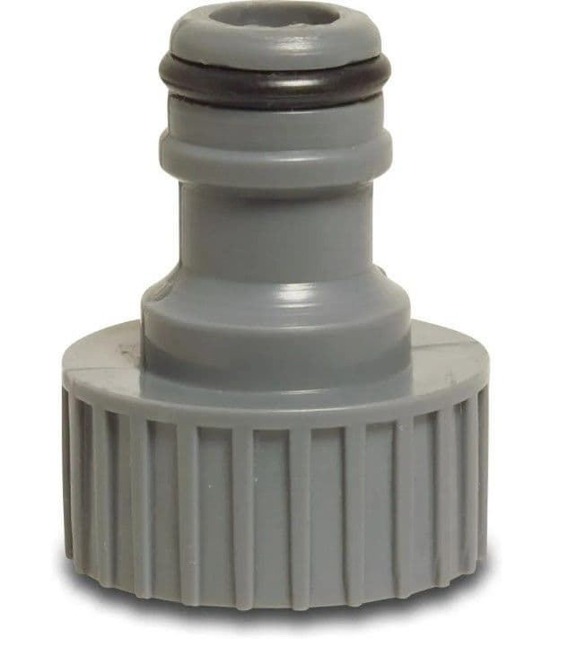 1/2" QK Con x 1/2" BSP FEMALE Grey plastic straight click connector