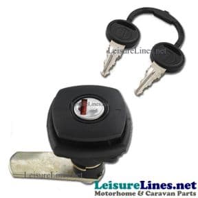1 X ZADI 1046 DOOR LOCK BLACK BARREL & 2KEYS