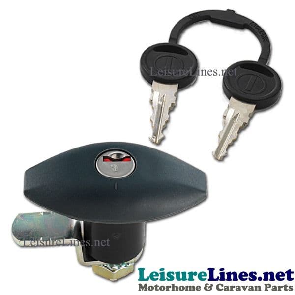 1 X ZADI 1051 DOOR LOCK BLACK BARREL & 2 KEYS