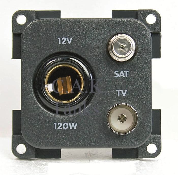 CBE 12V DIN SOCKET TV SATELLITE GREY
