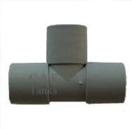 28mm GREY WASTE PUSH FIT TEE CONNECTOR