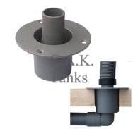 28mm GREY WASTE PUSH FIT THRU FLOOR PIPE ADAPTOR