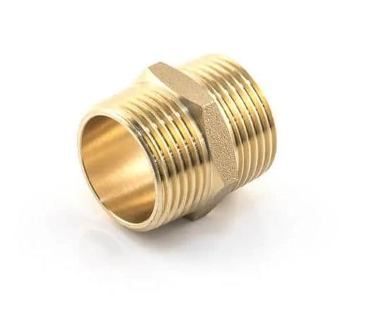 3/8" BSP Male Hex nipple brass