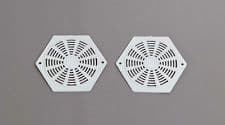 3" HEXAGONAL VENT FLAT NO TAIL White