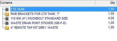 52 LITRE UNDERSLUNG WASTE WATER TANK SPRINTER CRAFTER