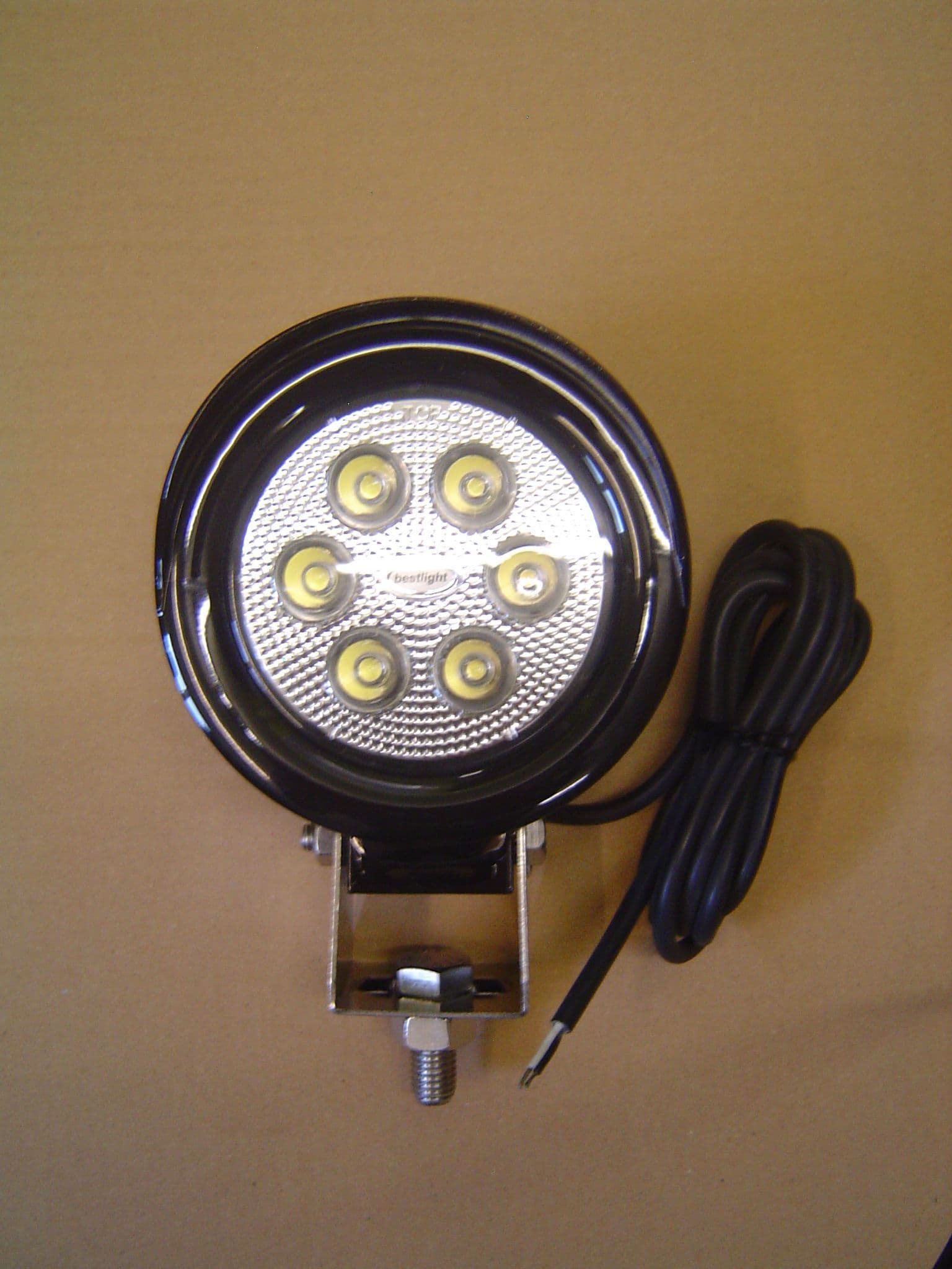 6 HI POWER LED MARINE WORKLIGHT BLACK WATERPROOF