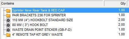 70 LITRE UNDERSLUNG REAR WASTE WATER TANK SPRINTER CRAFTER