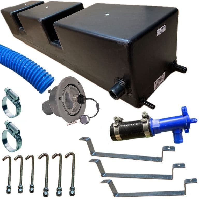 75L Underslung Fresh Water Tank Kit VW Crafter 2017 Onwards FWD MWB LWB ...