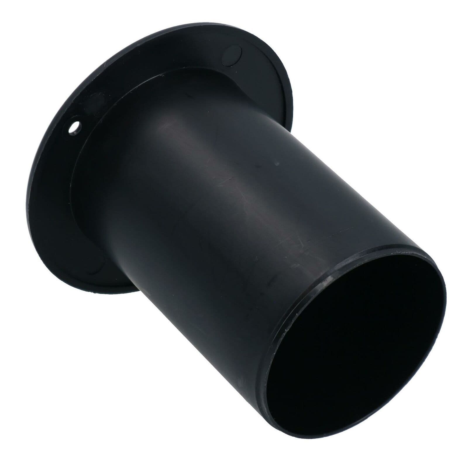 75mm OD ROUND LONG TAIL GAS DROP OUT VENT BLACK