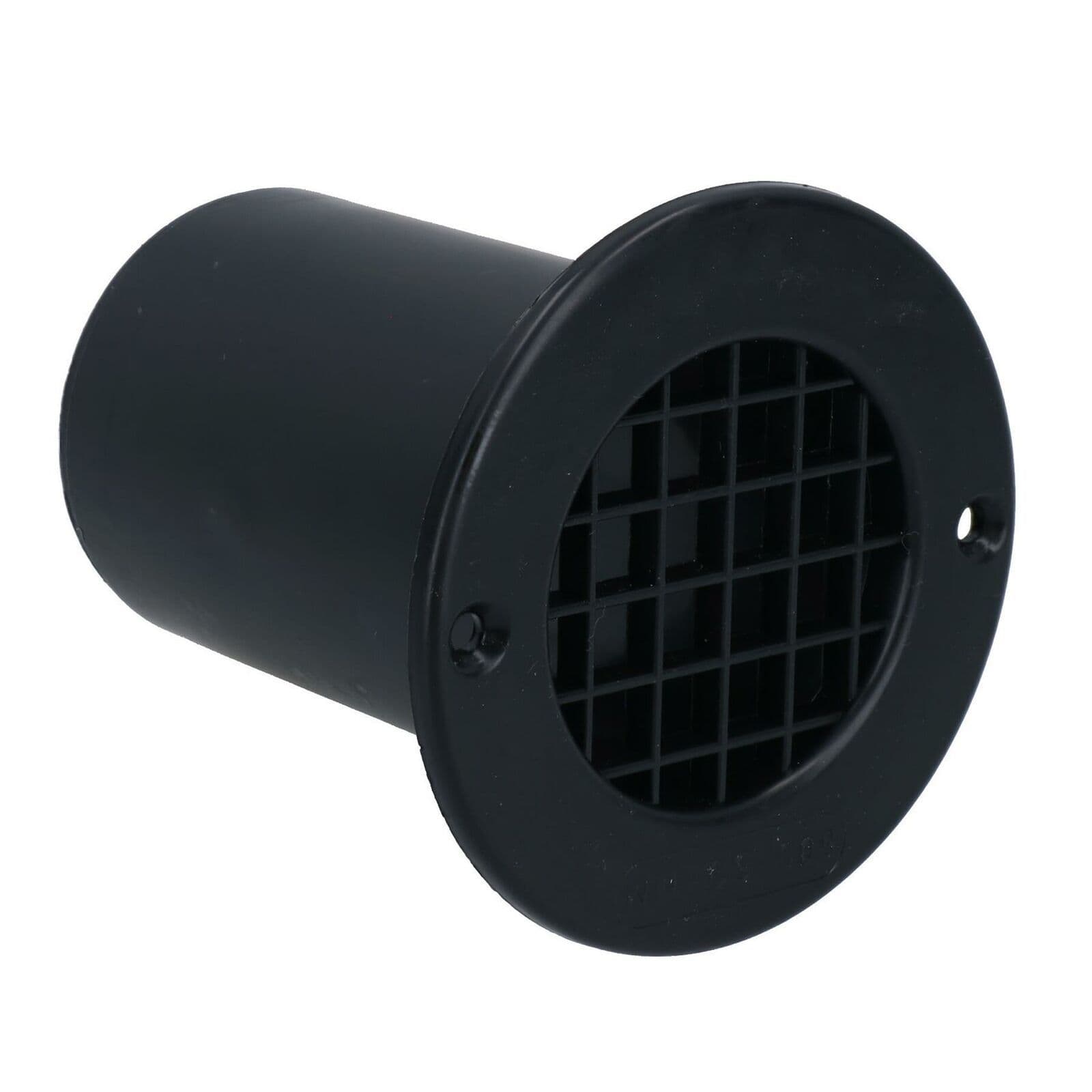 75mm OD ROUND LONG TAIL GAS DROP OUT VENT BLACK