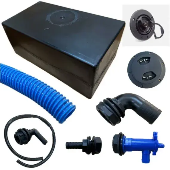 80 Litre Fresh Water Tank Kit Campervans Motorhomes external BLACK ...