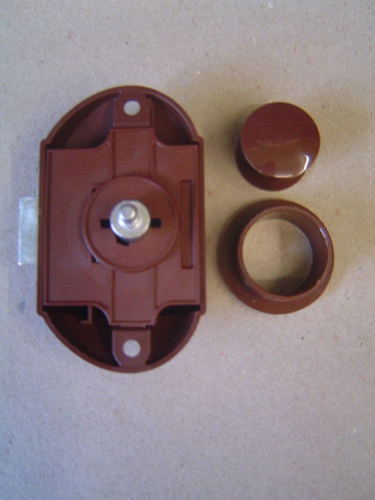 BROWN BUTTON SINGLE FOR RODS PUSH-LOCK
