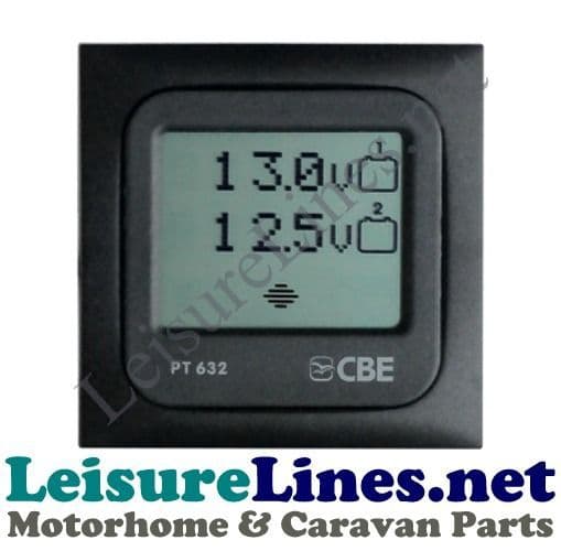 CBE 632 TOUCH DIGITAL TWIN BATTERY VOLT METER 12v