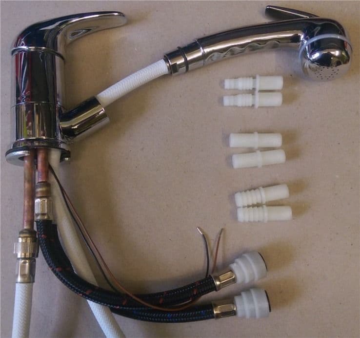 Comet ROMA Microswitched Single Lever Pull Out Shower Tap 12mm Fem Push ...