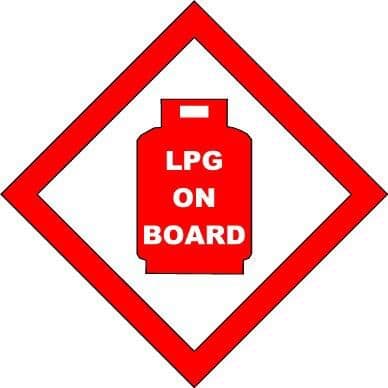 LPG WARNING STICKER