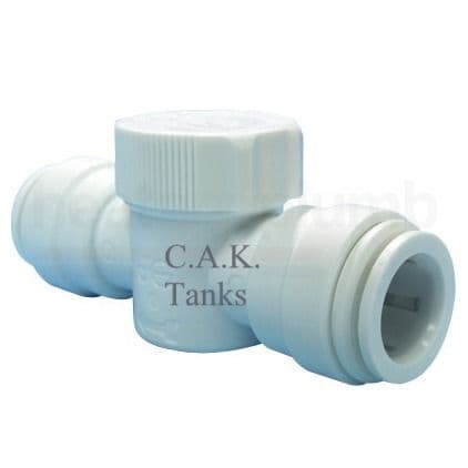 15mm PUSH FIT INLINE SHUT OFF VALVE