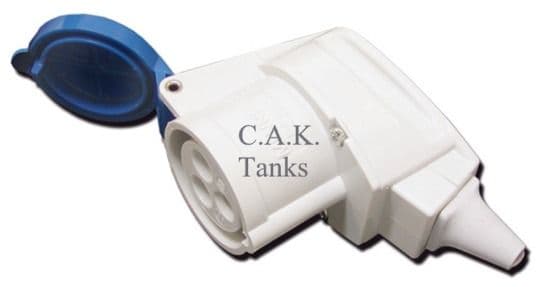 MAINS INLET 90deg BLUE CEE CONNECTION LEAD SOCKET