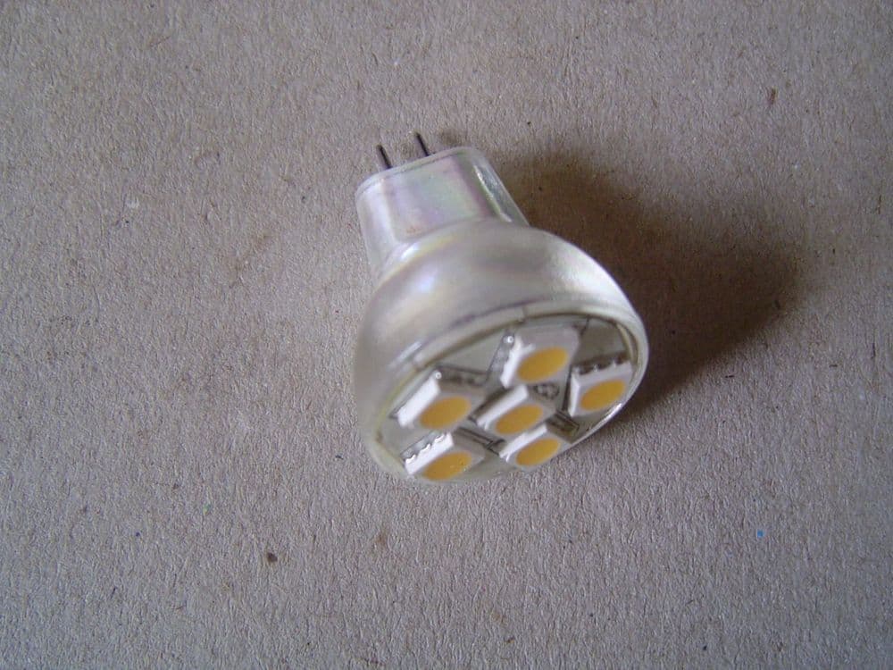 MR8 6LED COOL WHITE BULB 10-30 V DC