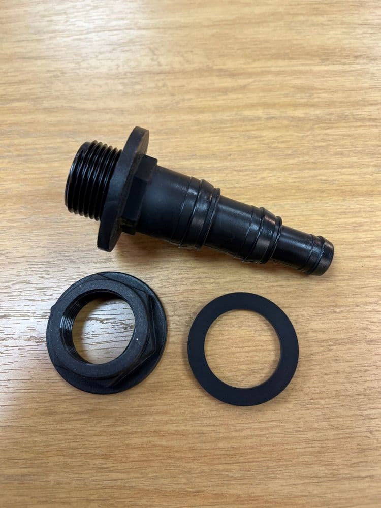 Nut in Fitting 3/4bsp x 25-19 & 12mm Stepped Hose Barb