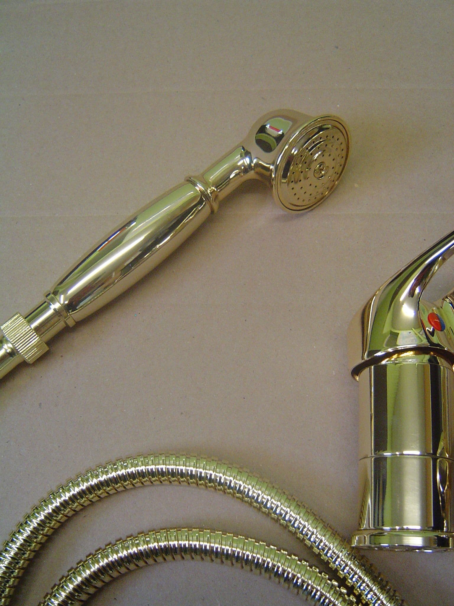 RETRO SHOWER KIT WITH MIXER TAP VALVE GOLD PLATED