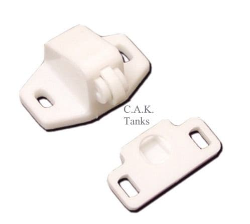 SINGLE ROLLER CATCH - WHITE