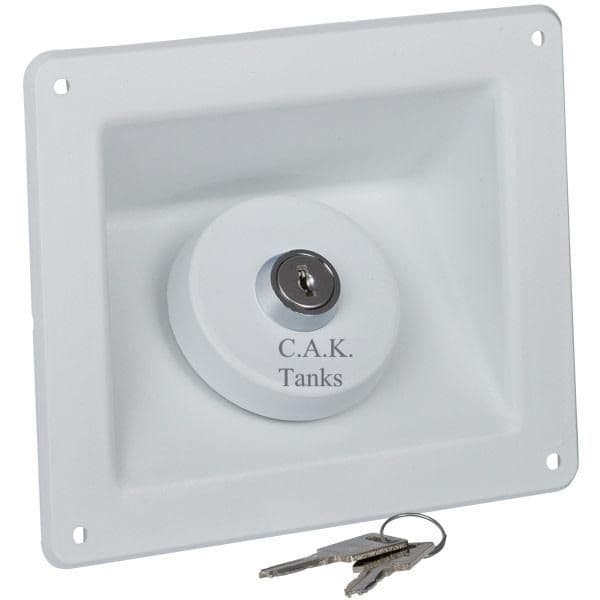 SPARE LOCKING CAP FOR SQUARE RECESSED 40MM FILLER - CAP ONLY WHITE