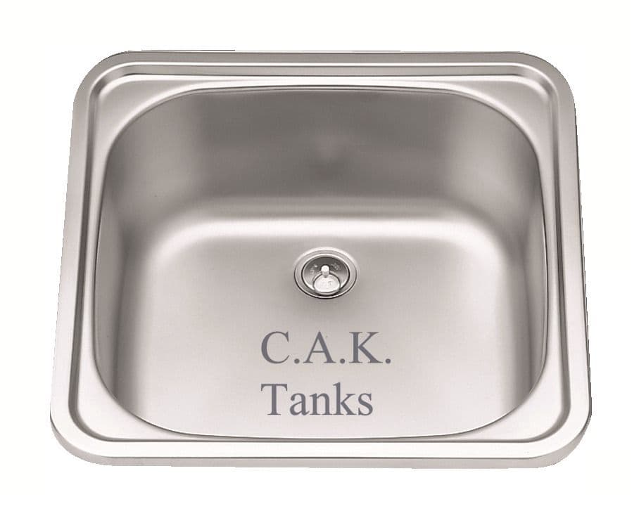 SQUARE SINK BOWL SMEV STAINLESS 380 x 380 145 DEEP S/S