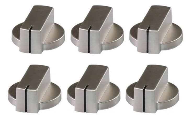 Thetford Oven/Cooker Straight Knobs Matt Nickel 6pk