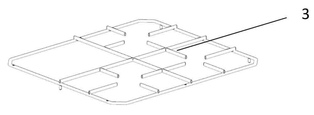 THETFORD Spare K1520 Pan Support Dual Fuel Version Wire Colour Black