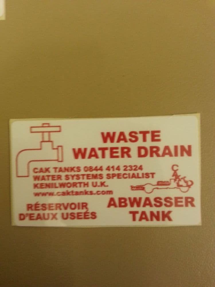 WASTE DRAIN POINT STICKER GB-F-D