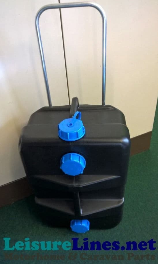 WATER TAXI 25 LITRE WHEELED WATER TANK - BLACK