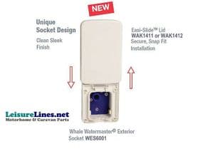 WATERMASTER WHALE EASI SLIDE SOCKET WHITE WITH PRESSURE SWITCH
