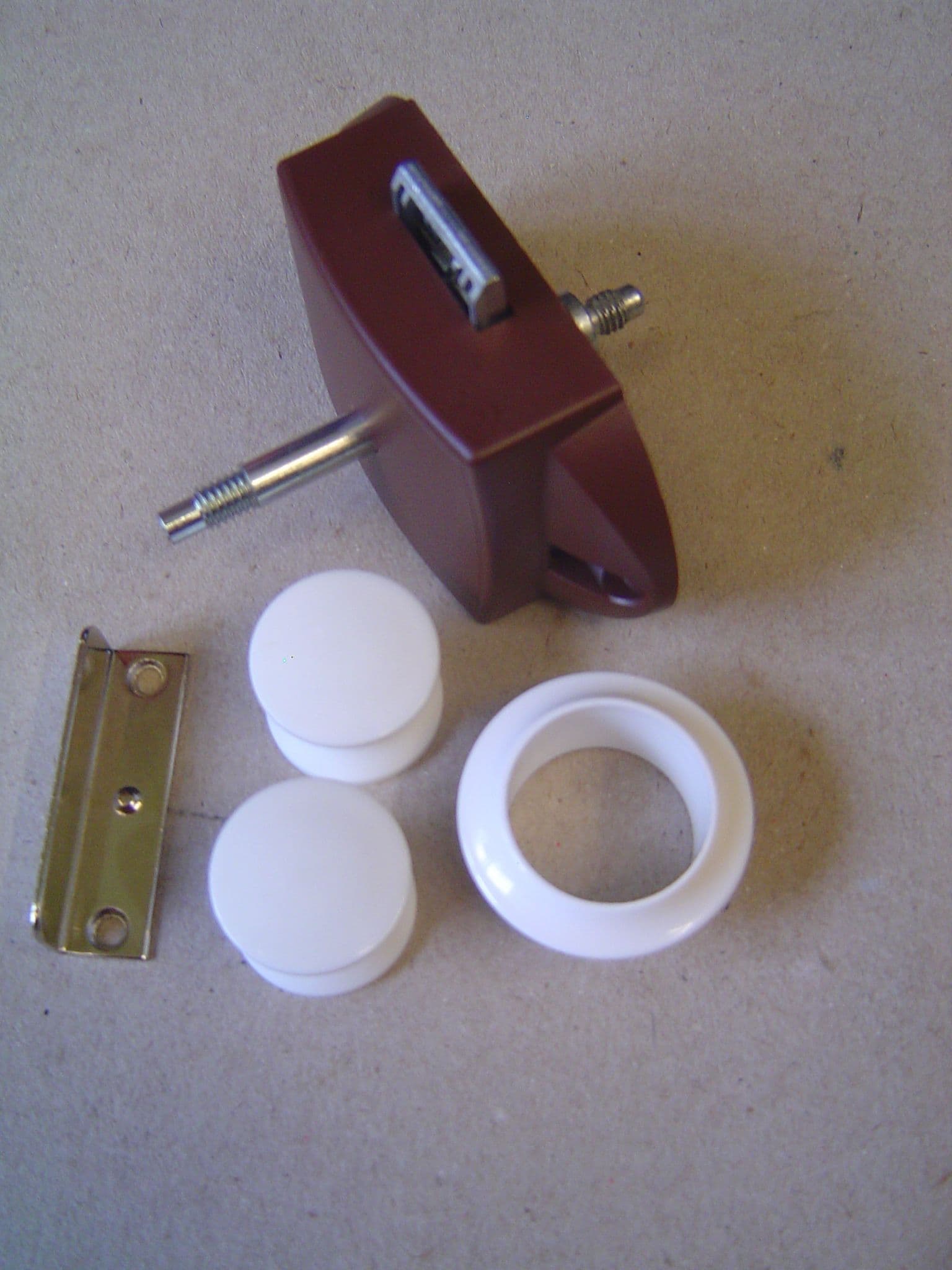 WHITE BUTTON DOUBLE PUSH-LOCK