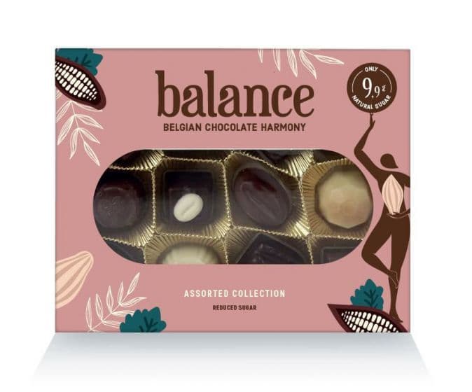 Balance No Sugar Added Belgian Chocolate Box 145g