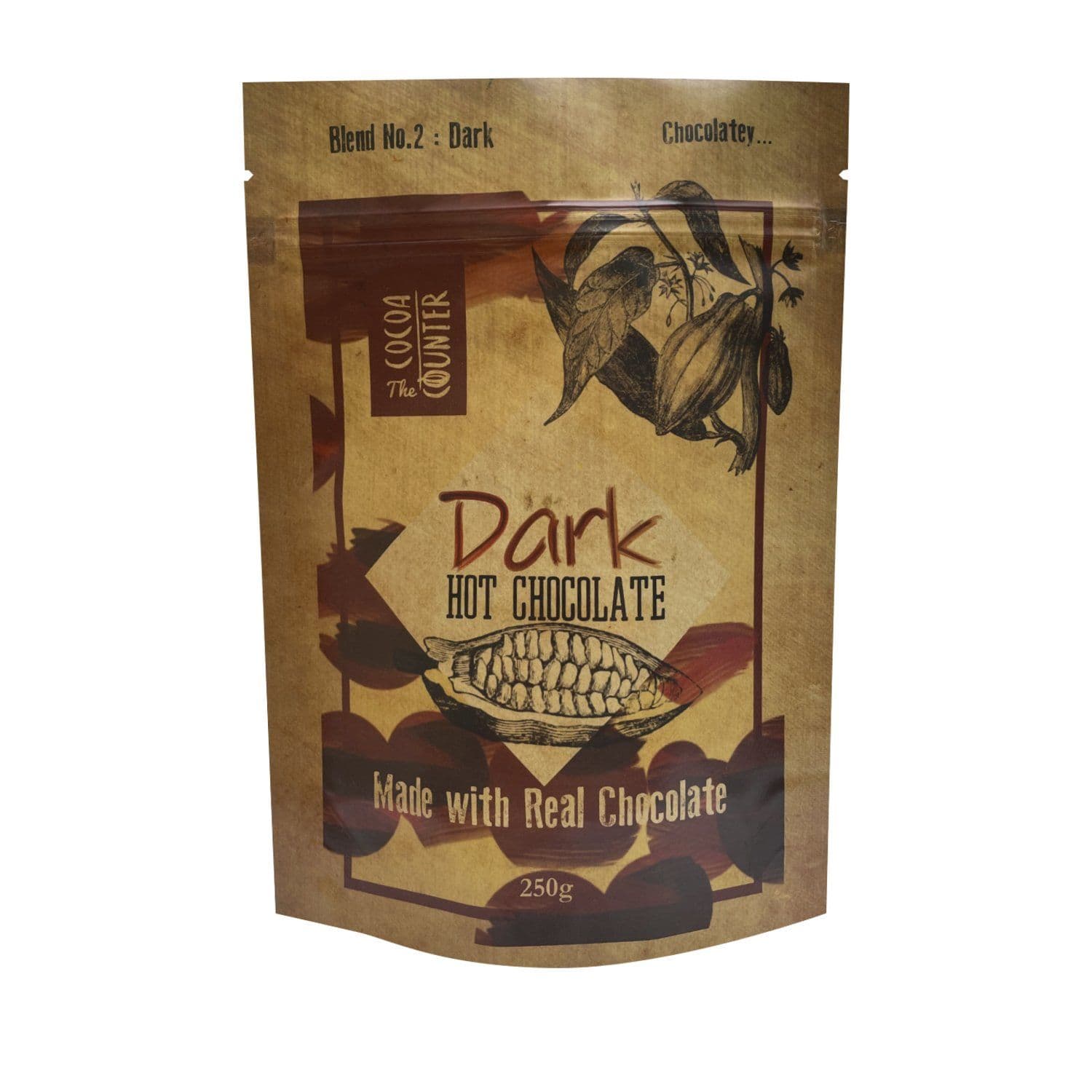 Cocoa Counter Dark Hot Chocolate Flakes 250g