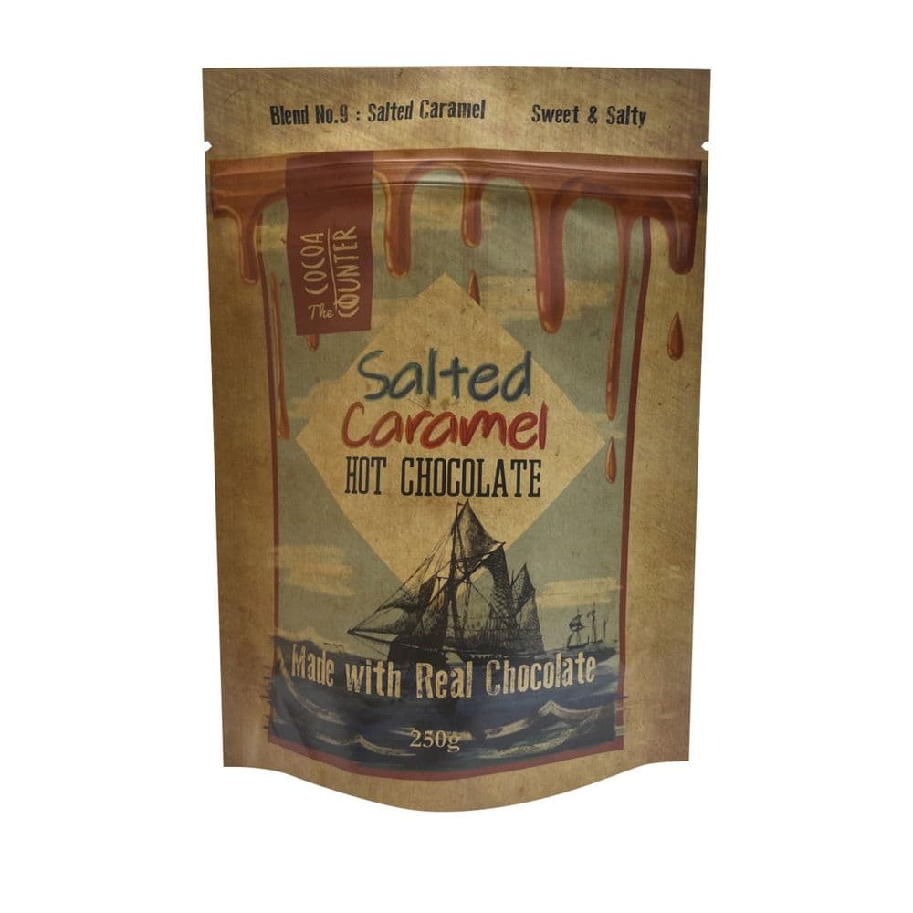Cocoa Counter Salted Caramel Hot Chocolate Flakes 250g