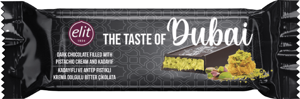 Elit Dubai Pistachio Dark Chocolate Bar 30g