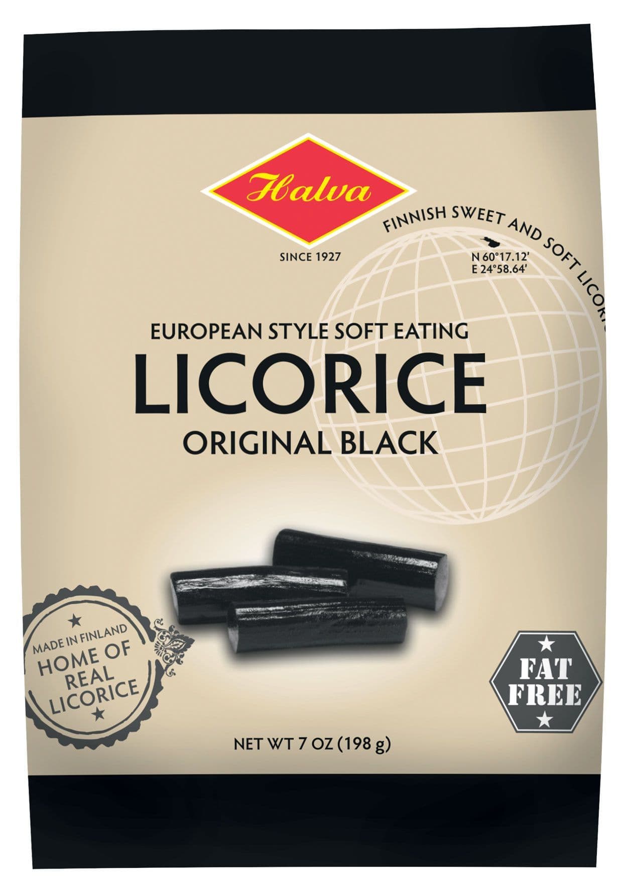 Halva Licorice Original Black 200g