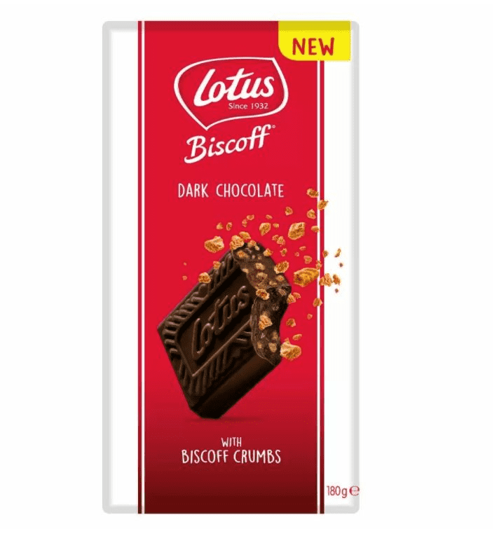 Lotus dark Chocolate With Speculoos Biscuit Pieces 180g