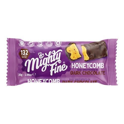 Mighty Fine Dark Chocolate Honeycomb Bar 30g