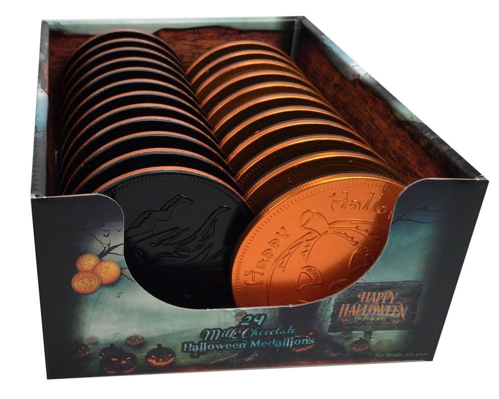Milk Chocolate Halloween Coin 7 5cm