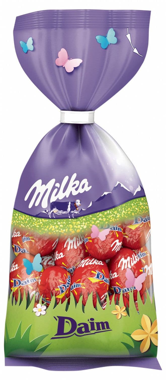 Milka Mini Milk Chocolate Daim Easter Eggs 100g