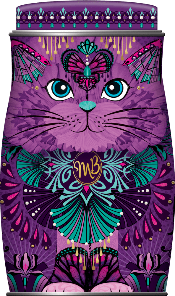 Monty Bojangles Choccy Scoffy Violet Rebel Cat Tin 135g