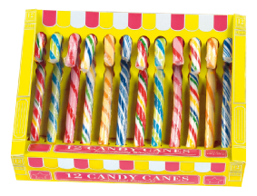 Multi Colour Candy Canes Box 12 s